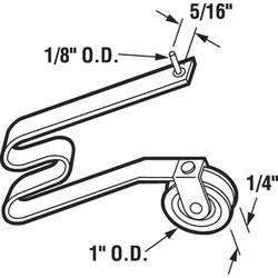 Prime-Line® M-Spring Tension Roller Assemblies with 1" Steel Wheels - 2 ...