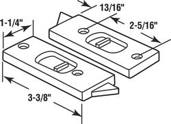 Prime-Line® 2-5/16" Hole Center White Plastic Spring-Loaded Tilt Latch ...