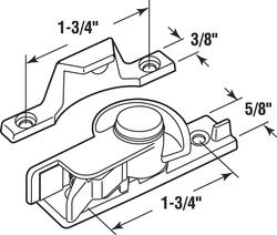 Prime-Line® Brass Plated Die Cast Anti-Swivel Tab Sash Lock and Keeper ...