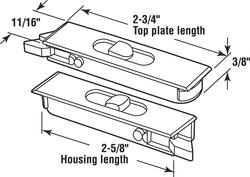 Prime-Line® 2-5/8" White Vinyl Window Tilt Latch - 1 Pair at Menards®