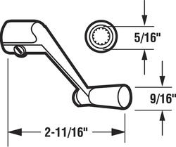 Prime-Line® White 5/16" Stem Die Cast Crank Handle at Menards®