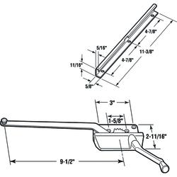 Prime-Line® 9-1/2" Bronze Wood Window Right Hand Casement Window ...
