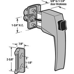 Prime-Line® 1-3/4" Hole Center Aluminum Push Button Storm Door Latch ...