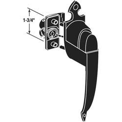 Prime-Line® 1-3/4" Hole Center Black Colonial Push Button Storm Door ...