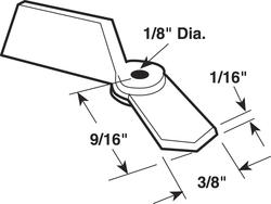 Prime-Line® 1/16" x 9/16" White Plastic Turn Buttons - 8 pack at Menards®