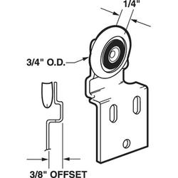 Prime-Line® 3/8" Offset Front Rollers with 3/4" Plastic Convex Wheels ...