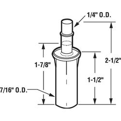 Prime-Line® 1-1/2" x 7/16" Plastic Bifold Door Top Pivot Pins - 2 Pack ...