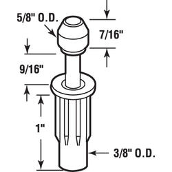 Prime-Line® 1" x 3/8" Plastic Bifold Door Top Pivot Guide Pins - 2 Pack ...