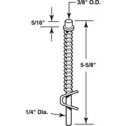 Prime-Line® 3/8" x 5-5/8" Steel Bifold Door Top Guide Pin with Plastic ...