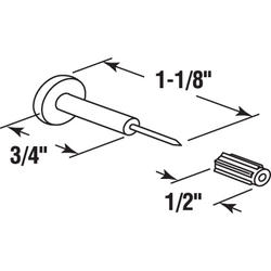 Prime-Line® 1-1/8" Steel Window Grid Retainer Pins and Clear Plastic ...