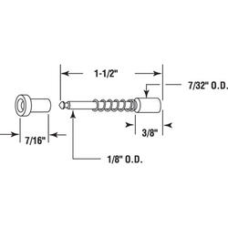 Prime-Line® 7/32" x 1-1/2" Black Plastic Window Screen Plunger Latches ...