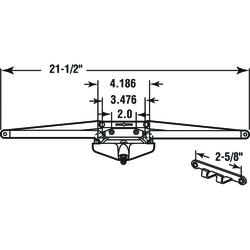 Truth Hardware® 21-1/2" Bronze Roto Gear Awning Window Operator and ...
