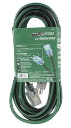 Masterforce™ 25' 14/3 Medium-Duty Green/Black Outdoor Extension Cord at ...