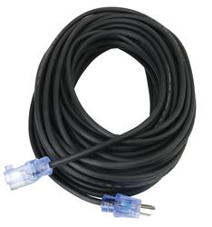 Prime 100' 14/3 All-Rubber Medium-Duty Black Outdoor Extension Cord at ...