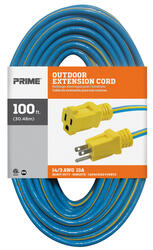 Prime 100' 14/3 Heavy-Duty Blue/Yellow Outdoor Extension Cord at Menards®