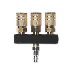 Masterforce® 1/4" NPT Brass 3-Way Flat Manifold Assembly at Menards®