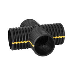 4" Corrugated Drain Pipe Dual-Wall Cross Tee at Menards®