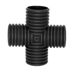 6" Corrugated Drain Pipe Dual-Wall Cross Tee at Menards®