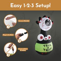 Pumpkin Hollow™ 6' Eyeball Cauldron Halloween Inflatable at Menards®