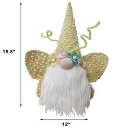 Enchanted Garden® 15-1/2" Yellow Spring Fairy Plush Gnome at Menards®