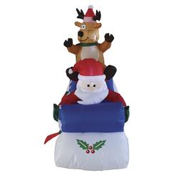 Enchanted Forest® 4' Santa & Reindeer On Sled Inflatable at Menards®