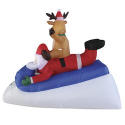 Enchanted Forest® 4' Santa & Reindeer On Sled Inflatable at Menards®