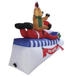 Enchanted Forest® 4' Santa & Reindeer On Sled Inflatable at Menards®