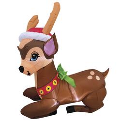 Enchanted Forest® 4' LED Vintage Reindeer Christmas Inflatable at Menards®