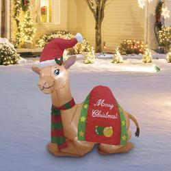 Enchanted Forest® 4' LED Christmas Camel Inflatable at Menards®