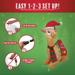 Enchanted Forest® 4' LED Christmas Camel Inflatable at Menards®