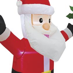 Enchanted Forest® 4' LED Santa with Candy Cane Christmas Inflatable at ...