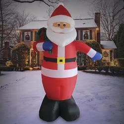 Enchanted Forest® 12' Santa with Toy Bag Inflatable at Menards®
