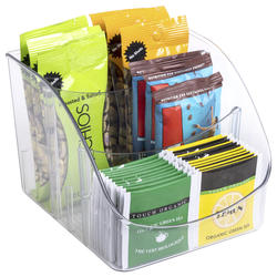 Smart Design® 6-1/2" x 6-3/8" x 5-1/8" Clear Packet Bin with Dividers ...