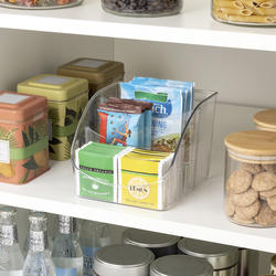 Smart Design® 6-1/2" x 6-3/8" x 5-1/8" Clear Packet Bin with Dividers ...