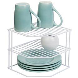 Smart Design® 9 x 8" White 3-Tier Kitchen Corner Shelf Rack at Menards®