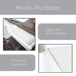 Smart Design® 12" x 10' Fleur Gris Bonded Grip Shelf Liner at Menards®