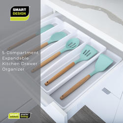 Smart Design® Expandable 5-Compartment Plastic Drawer Organizer at Menards®