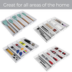 Smart Design® Expandable 5-Compartment Plastic Drawer Organizer at Menards®