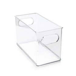 Smart Design® 10" x 4-1/2" Clear Storage Bin with Handle at Menards®