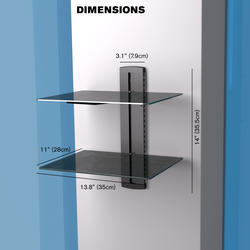 Promounts Tempered Glass Floating Double Wall Shelf at Menards®
