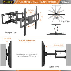 Promounts Full Motion TV Wall Mount for 37" - 92" Screens at Menards®