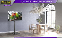 Promounts Modern TV Stand with Landscape and Portrait Rotating Mount ...