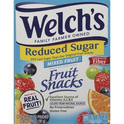 Welch's® Mixed Fruit Reduced Sugar Fruit Snacks - 8 Count at Menards®