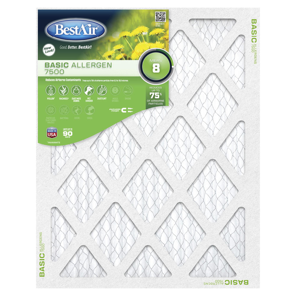BestAir 12 x 24 x 1 MERV 8 Pleated Air Filter at Menards