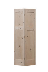 Mastercraft® 30"W x 80"H Knotty Alder 3-Panel Mission Bi-Fold Closet ...
