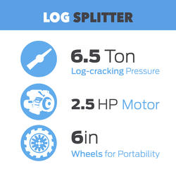 Pulsar 6.5 Ton Electric Log Splitter at Menards®
