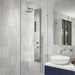 PULSE AquaNiche Brushed Stainless Steel Shower Panel at Menards®