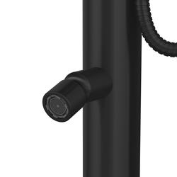 PULSE ShowerSpas Pipeline 1-Spray Matte Black Stainless Steel Outdoor ...