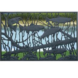 Pure Glory 44" x 29" Fish Cast Iron Railing Panel at Menards®