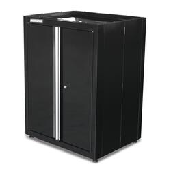 Masterforce® 30-1/2"W x 40-1/8"H x 24"D Black Stacking Garage Storage ...